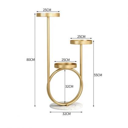 Modern Gold Triple Tier Plant Stand Display on Luulla