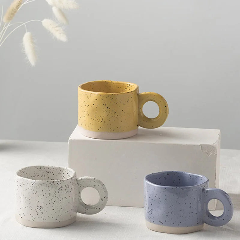 speckled mug set