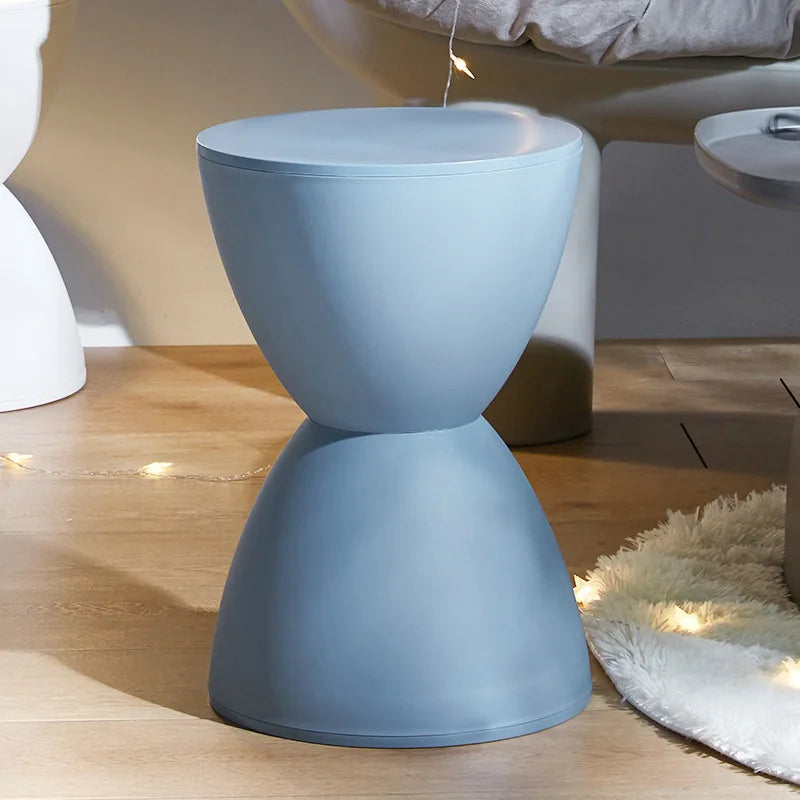 Modern Hourglass Shape Accent Stools In Various Colors on Luulla