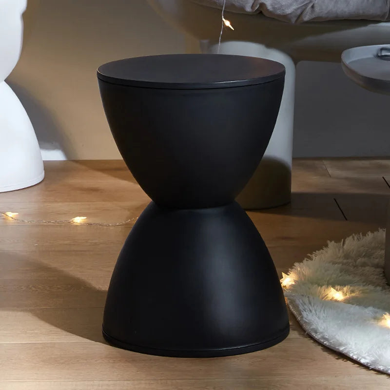 Modern Hourglass Shape Accent Stools In Various Colors on Luulla