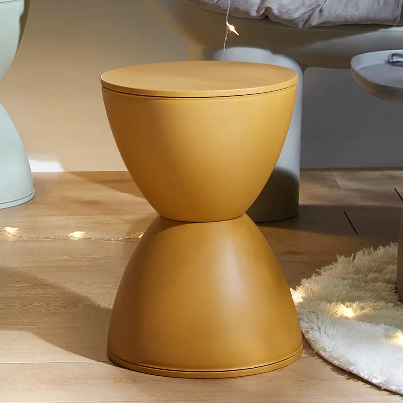 Modern Hourglass Shape Accent Stools In Various Colors on Luulla