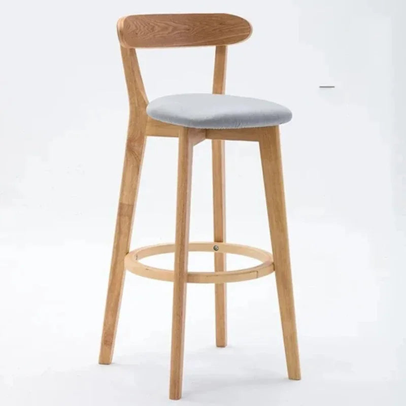 Modern Wooden Bar Stools With Backrest And Cushion on Luulla