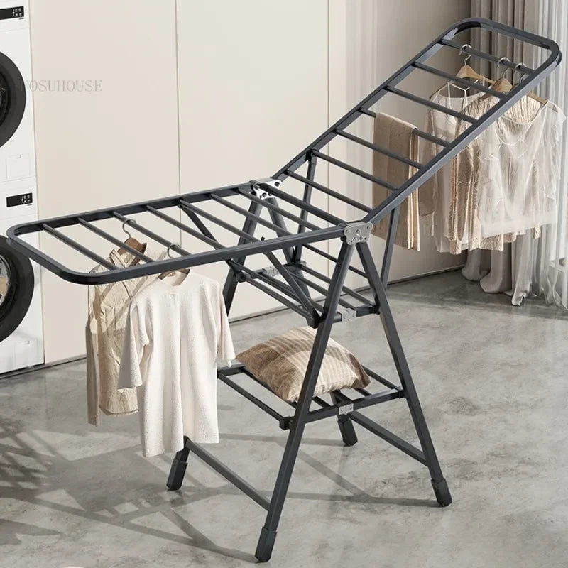 Collapsible Metal Clothes Drying Rack With Spacious Design on Luulla