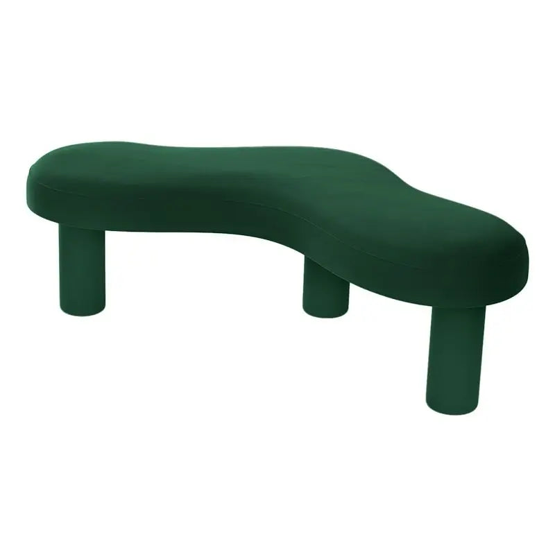 Modern Curved Velvet Benches In Vibrant Colors on Luulla