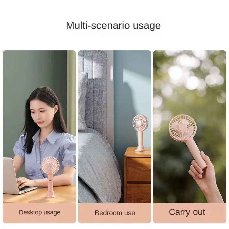 Portable Usb Rechargeable Handheld Mini Desk Fan on Luulla