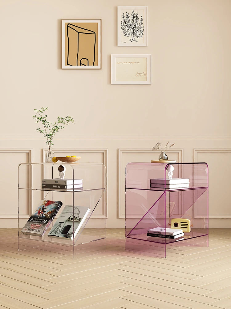 acrylic end table set