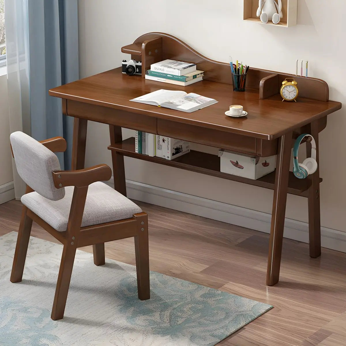 simple computer desk wood