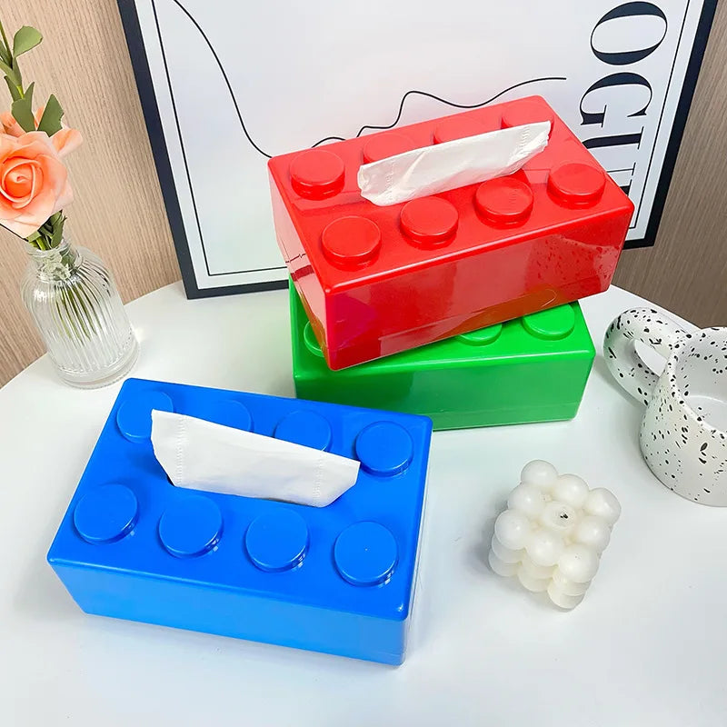 Colorful Building Block Design Tissue Box Holders on Luulla