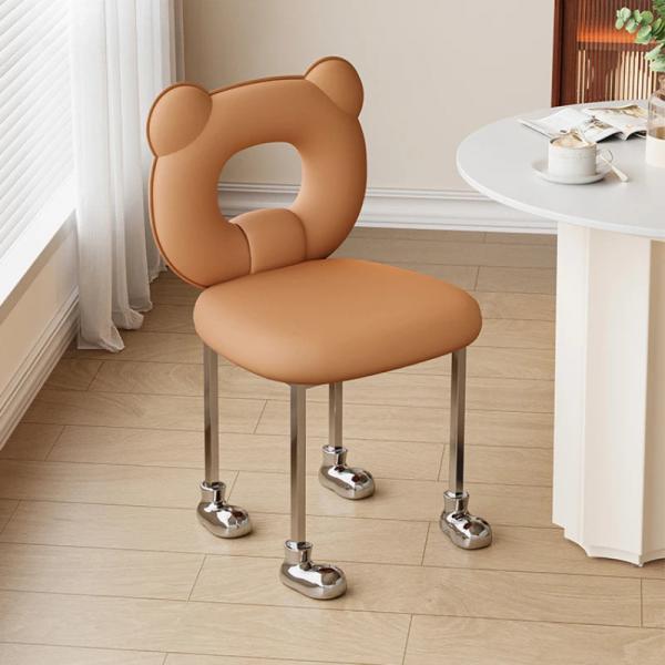 Modern Bear-ear Back Design Chair With Chrome Legs on Luulla
