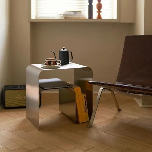 Modern Two-tier Wooden Bedside Table With Storage on Luulla