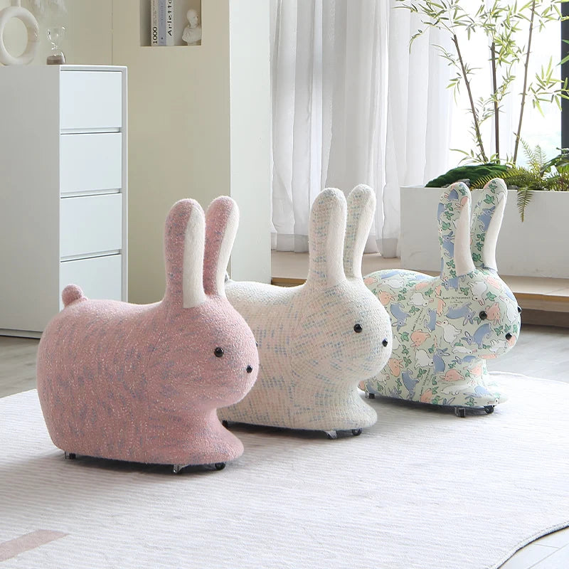 Cute Fabric Covered Bunny-shaped Stools For Children on Luulla