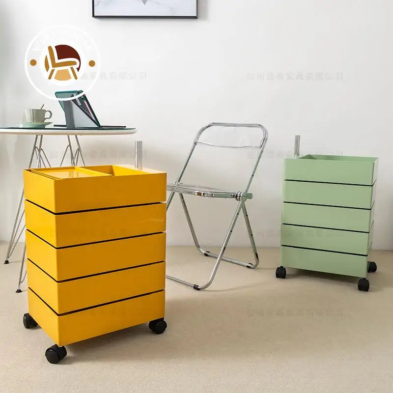 Modern Mobile Office Storage Drawer Unit With Wheels on Luulla