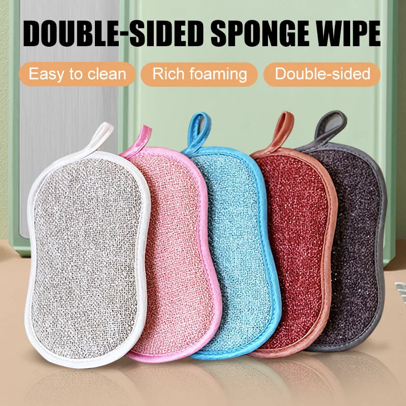 Multicolor Double-sided Sponge Wipes For Easy Cleaning on Luulla