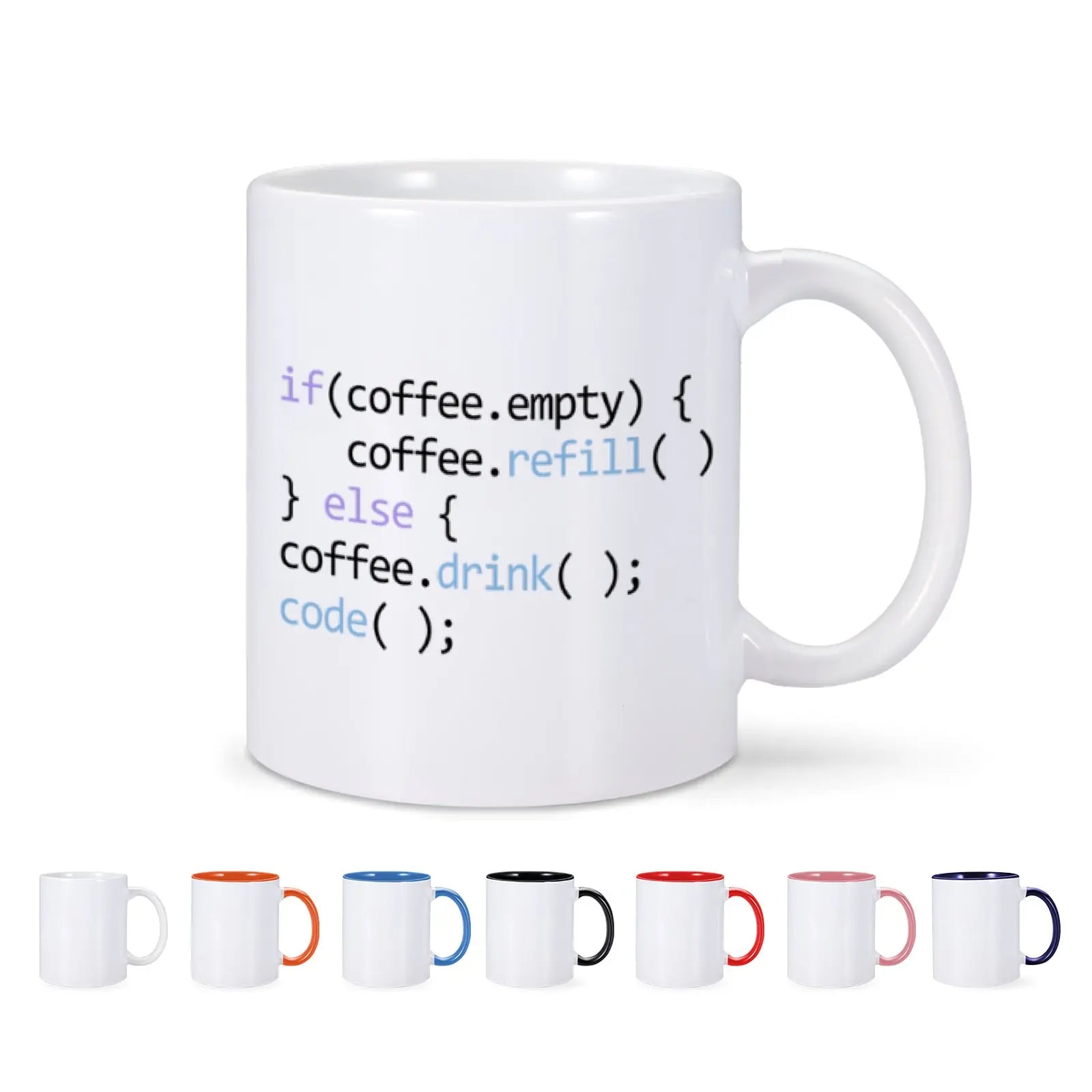 Programmers Code-themed Coffee Mug With Color Options on Luulla