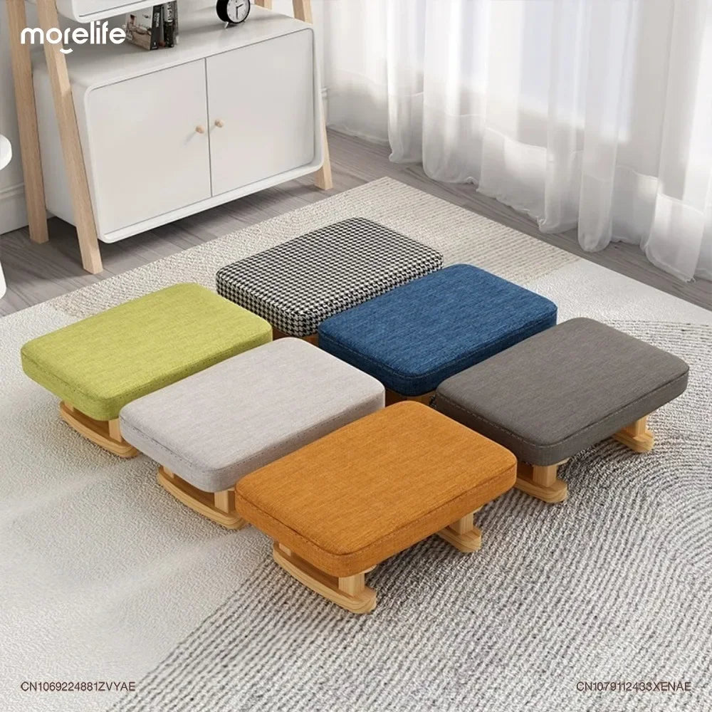 Colorful Modern Wooden Footstools With Padded Tops on Luulla