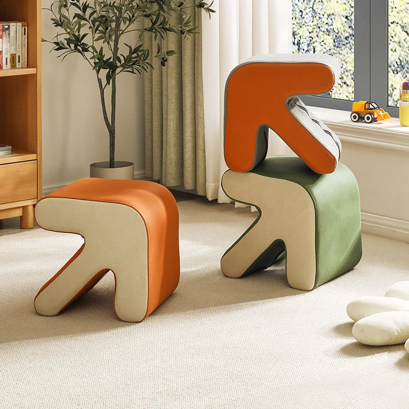 Modern Abstract Design Colorful Velvet Accent Chairs on Luulla