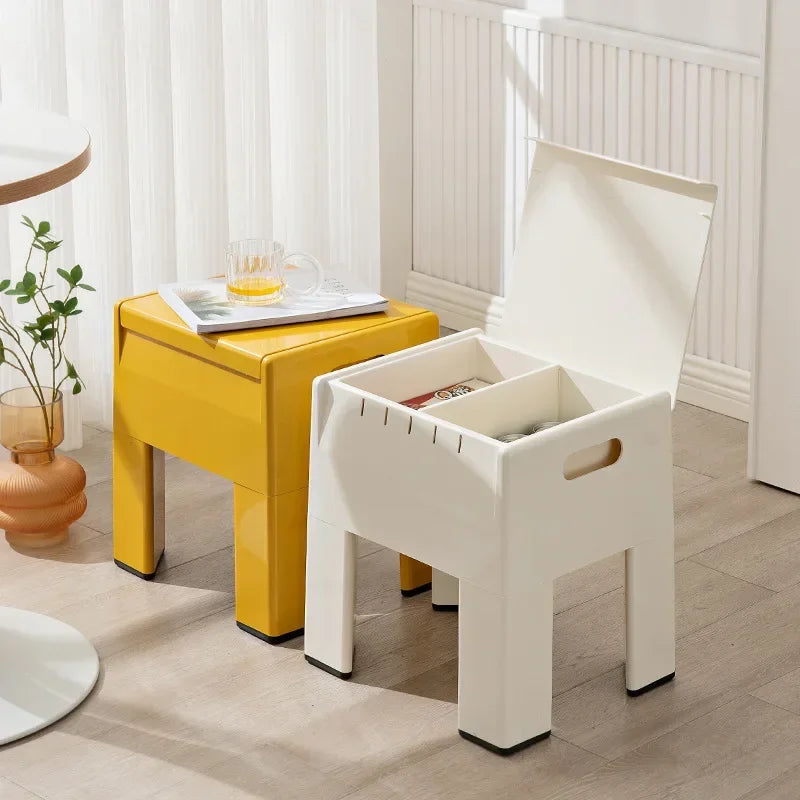 Modern Stackable Storage Stools With Removable Lids on Luulla