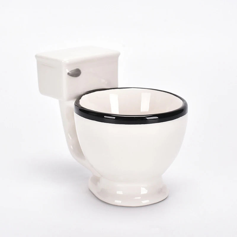 Novelty Ceramic Toilet Mug With Black Rim Detail on Luulla