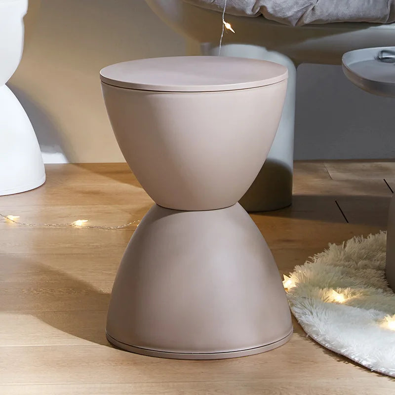 Modern Hourglass Shape Accent Stools In Various Colors on Luulla