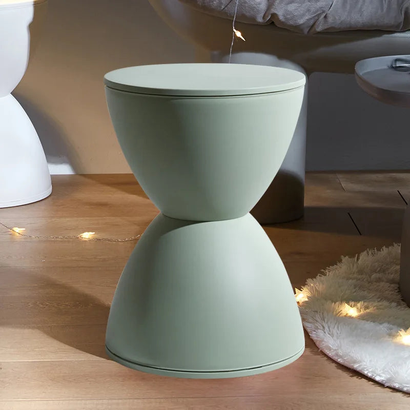 Modern Hourglass Shape Accent Stools In Various Colors on Luulla