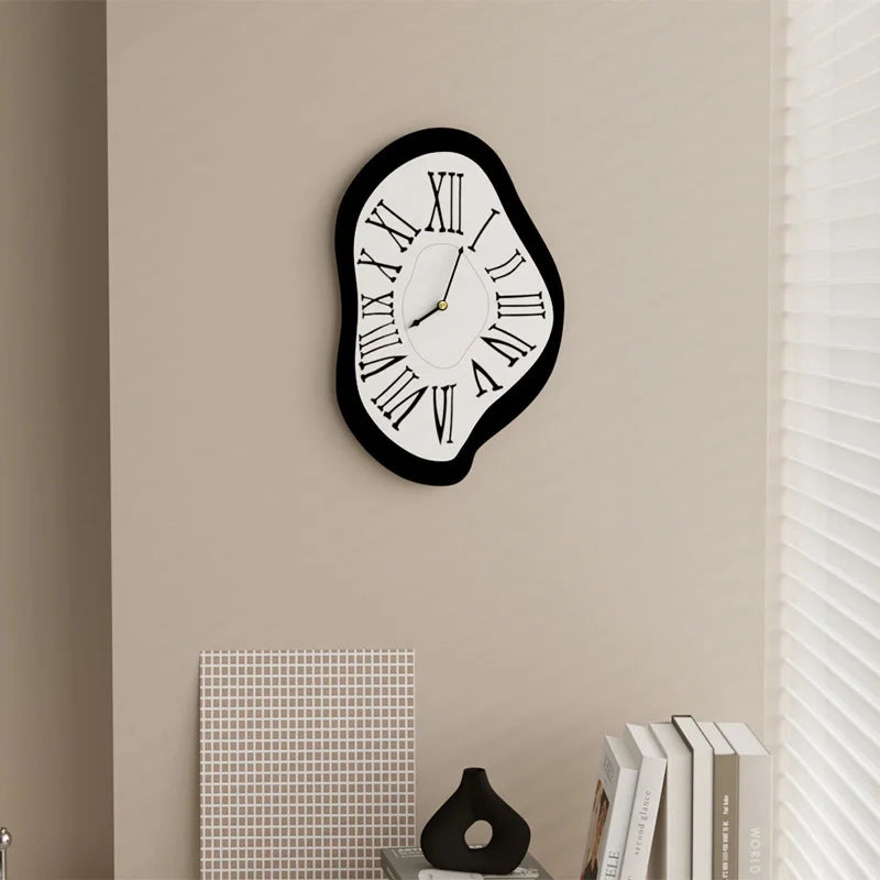 Modern Melting Design Wall Clock With Roman Numerals on Luulla