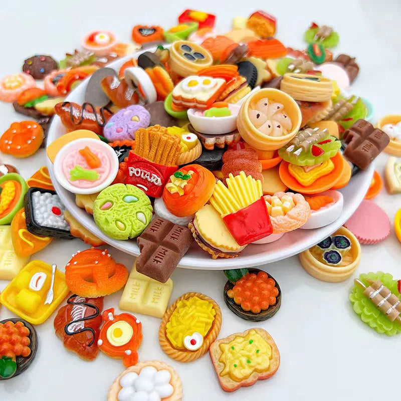 Assorted Miniature Food Toys Collectible Set Of 8 on Luulla