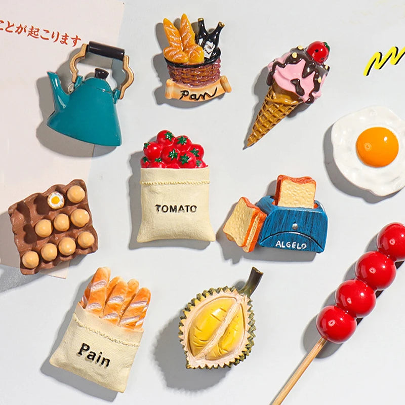 Novelty Miniature Food Themed Fashion Brooch Pins Set on Luulla