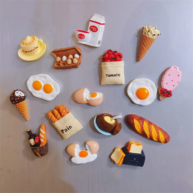 Miniature Assorted Food Magnets Set For Kitchen Decor on Luulla
