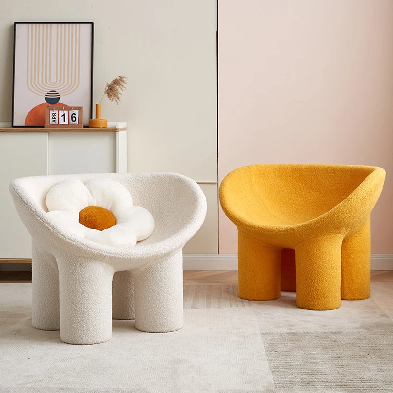 Modern Textured Flower-shaped Accent Chairs Set on Luulla