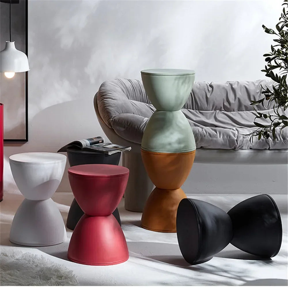 Modern Hourglass Design Stools In Various Colors on Luulla