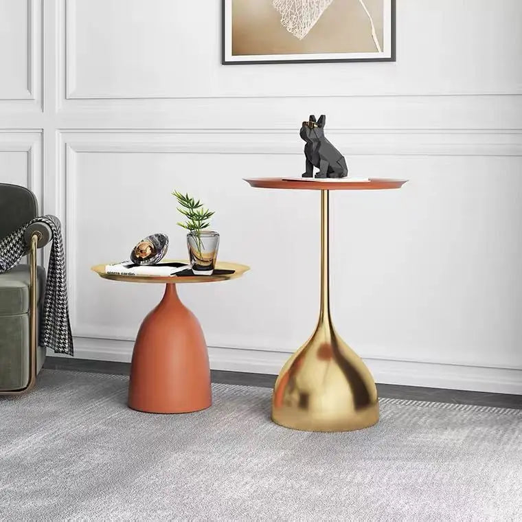 Modern Accent Side Table With Gold Base Finish on Luulla