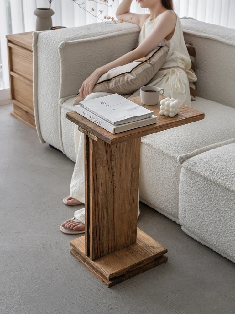 Modern Solid Wood Sofa Side C-table Minimalist Design on Luulla