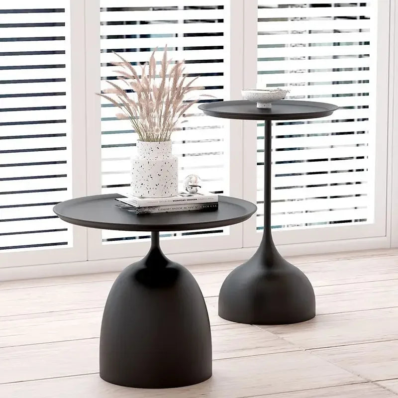 Modern Round Top Drop Base Side Table Set on Luulla