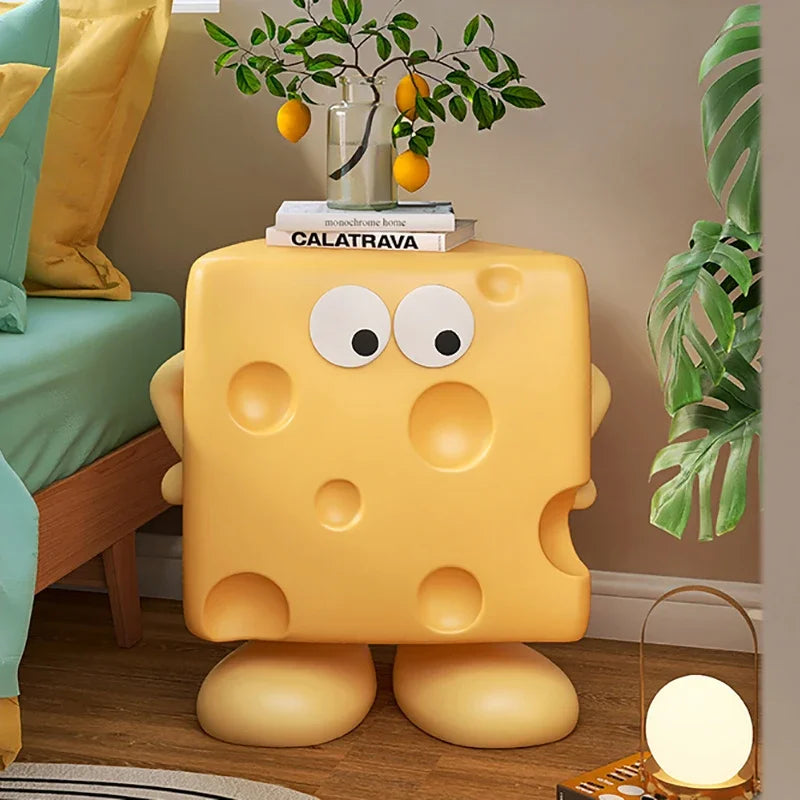 Cute Cheese Block Cartoon Character Side Table on Luulla