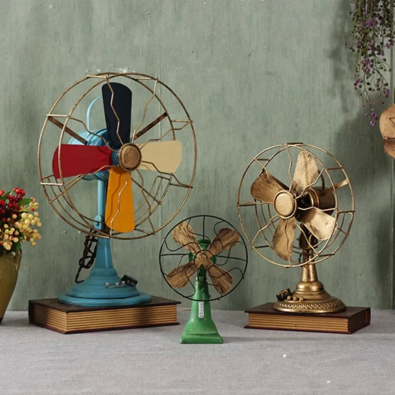 Vintage Style Decorative Table Fan Collection, 3 Pieces on Luulla