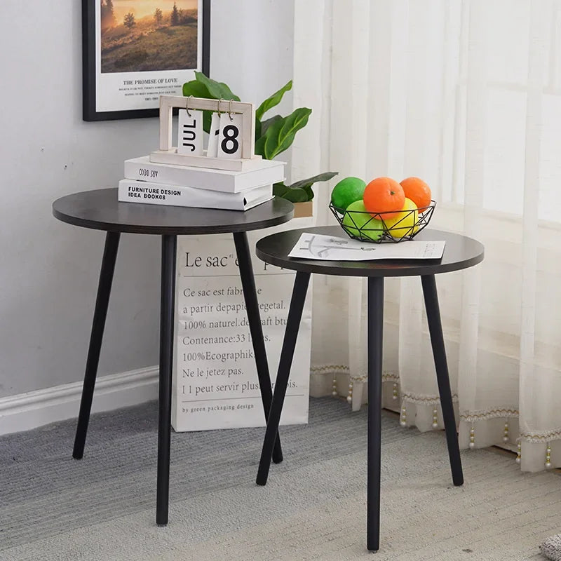 Modern Round Side Tables With Sleek Metal Legs on Luulla