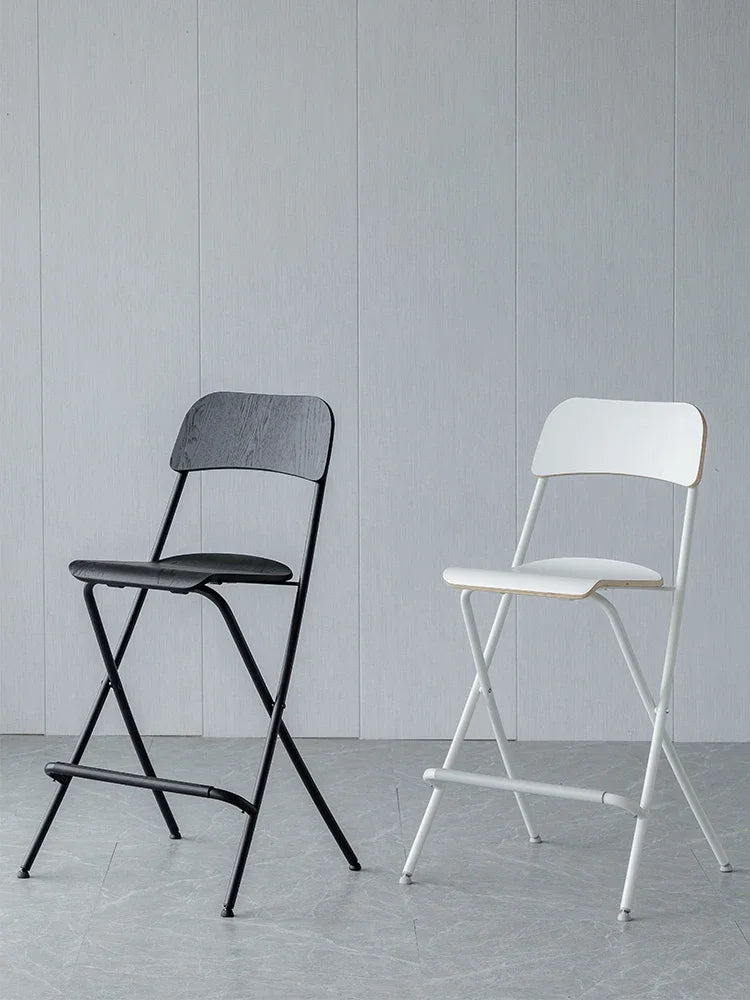 Modern Folding Chairs In Black And White, Set Of 2 on Luulla