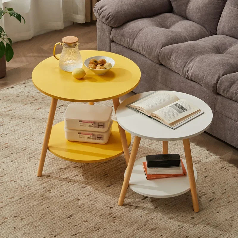 Modern Two-tier Round Coffee Side Table Set on Luulla