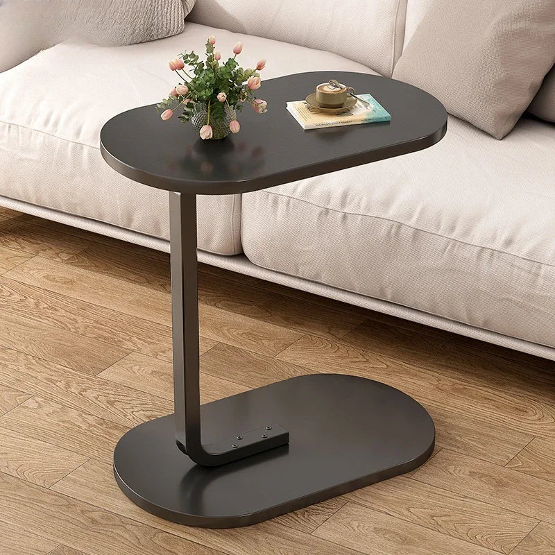 Modern C-shape Sofa Side Table With Unique Base on Luulla