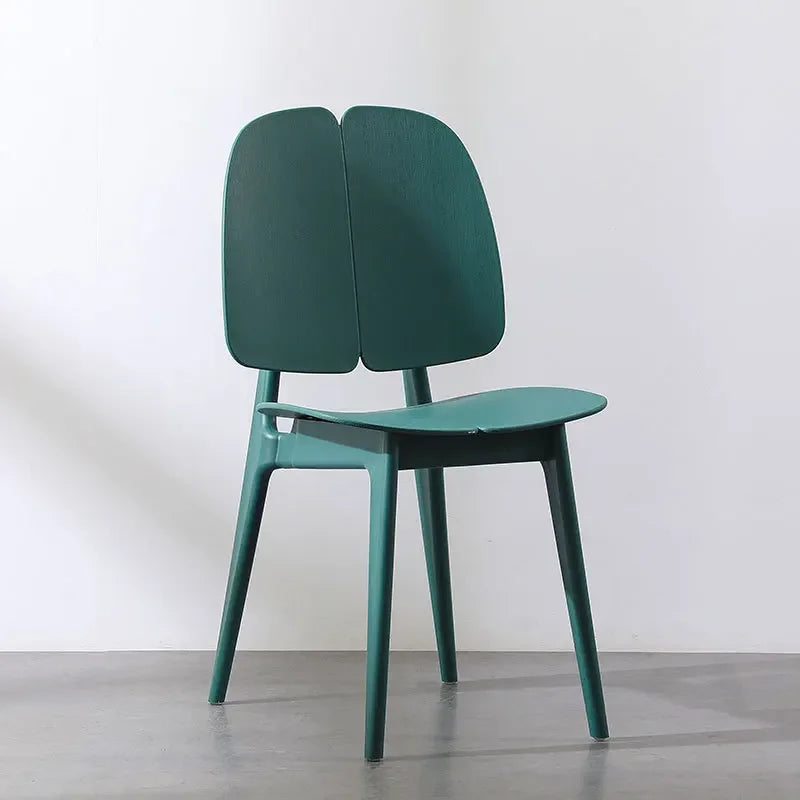 Modern Teal Dining Chair With Ergonomic Wooden Design on Luulla