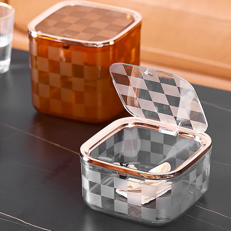 Plaid Checkered Pattern Acrylic Storage Container Set on Luulla