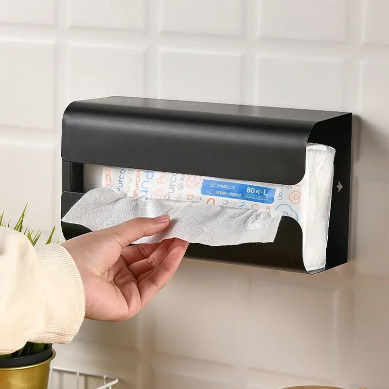 Wall-mounted Plastic Bag Dispenser Storage Box Holder on Luulla