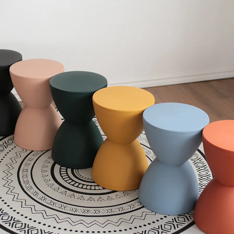 Modern Hourglass Shape Stools In Assorted Colors on Luulla