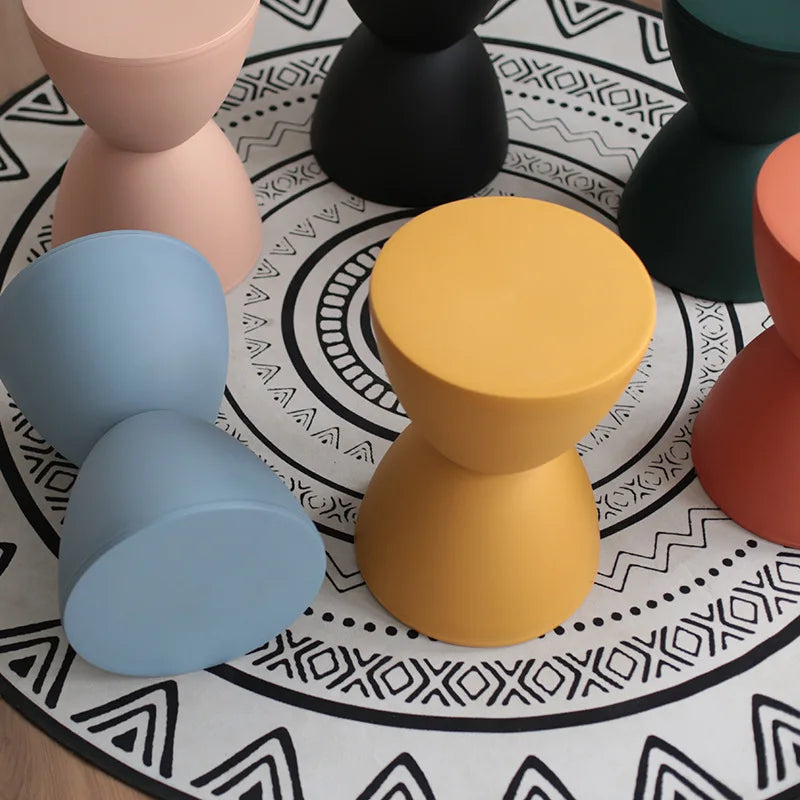 Modern Hourglass Shape Stools In Assorted Colors on Luulla
