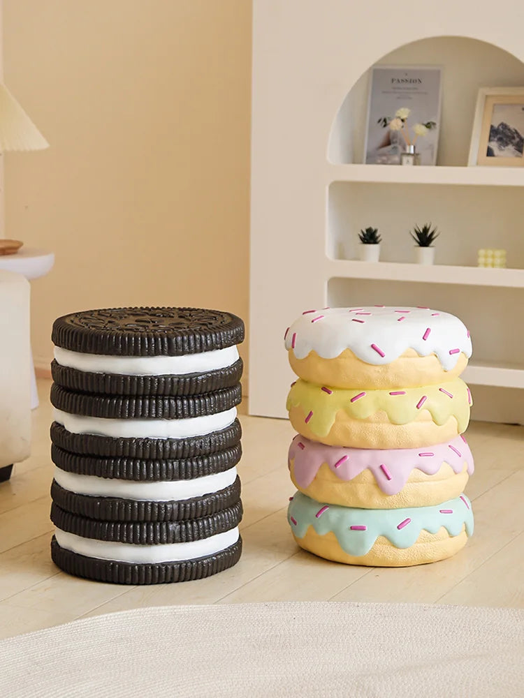 Modern Black And White Braided Tire End Table on Luulla