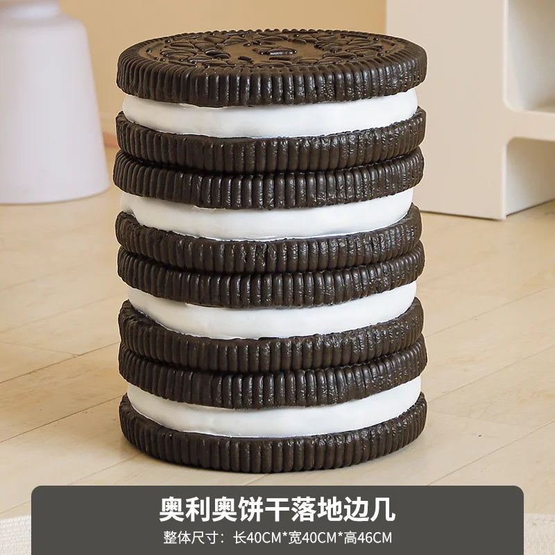 Modern Black And White Braided Tire End Table on Luulla