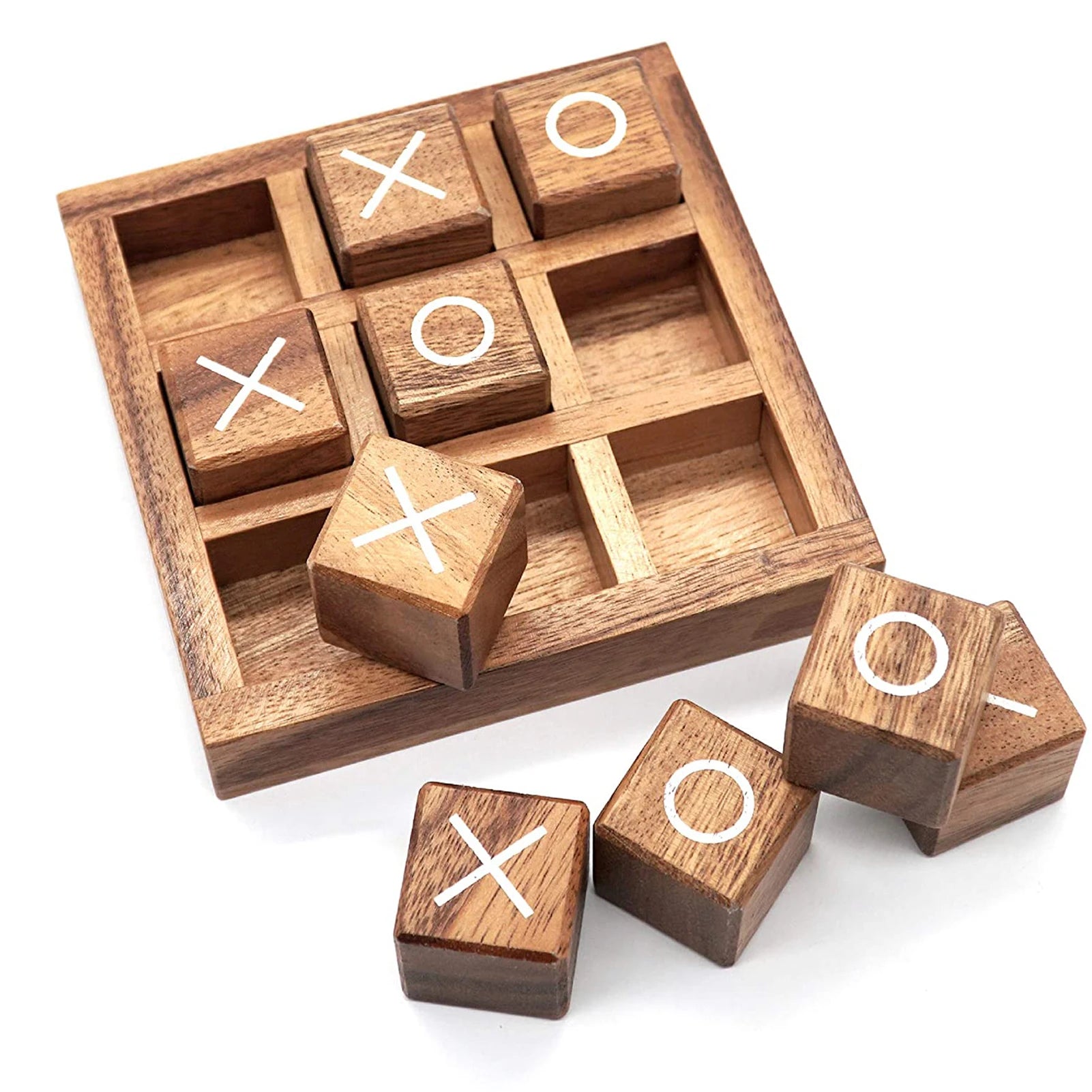 Wooden Tic Tac Toe Game Set on Luulla