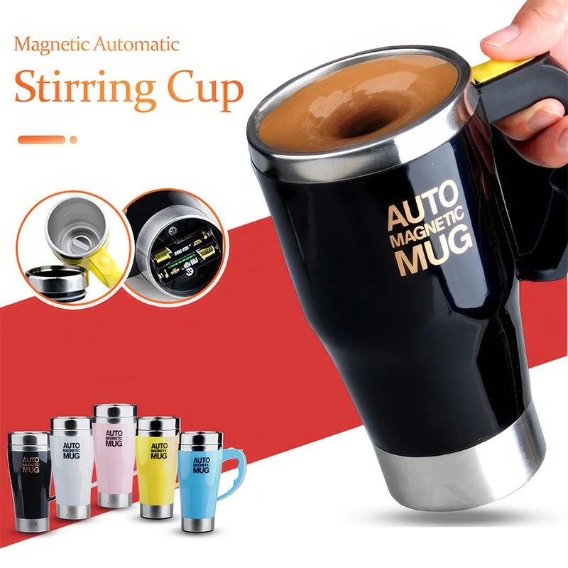 Magnetic Automatic Self-stirring Mug With Lid on Luulla