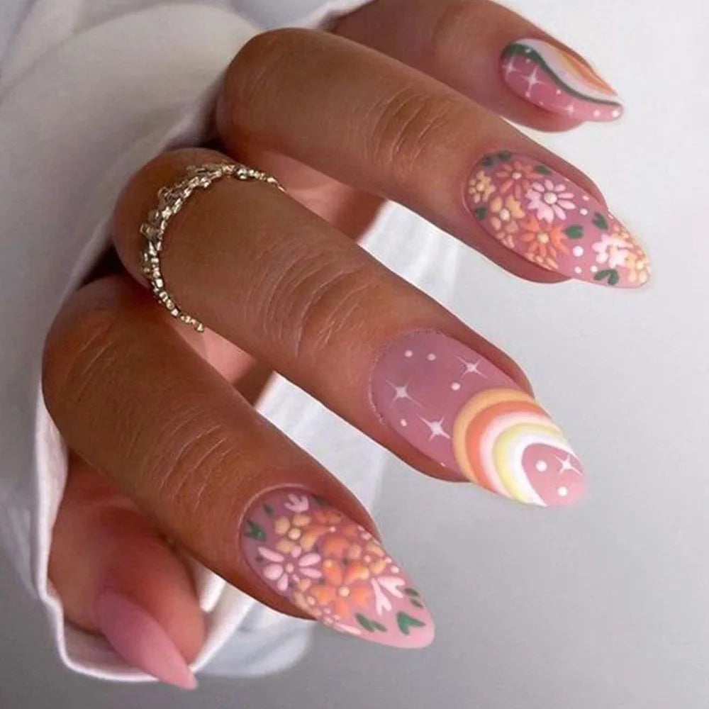 Floral Nail Art Hand-painted Long Lasting Design on Luulla