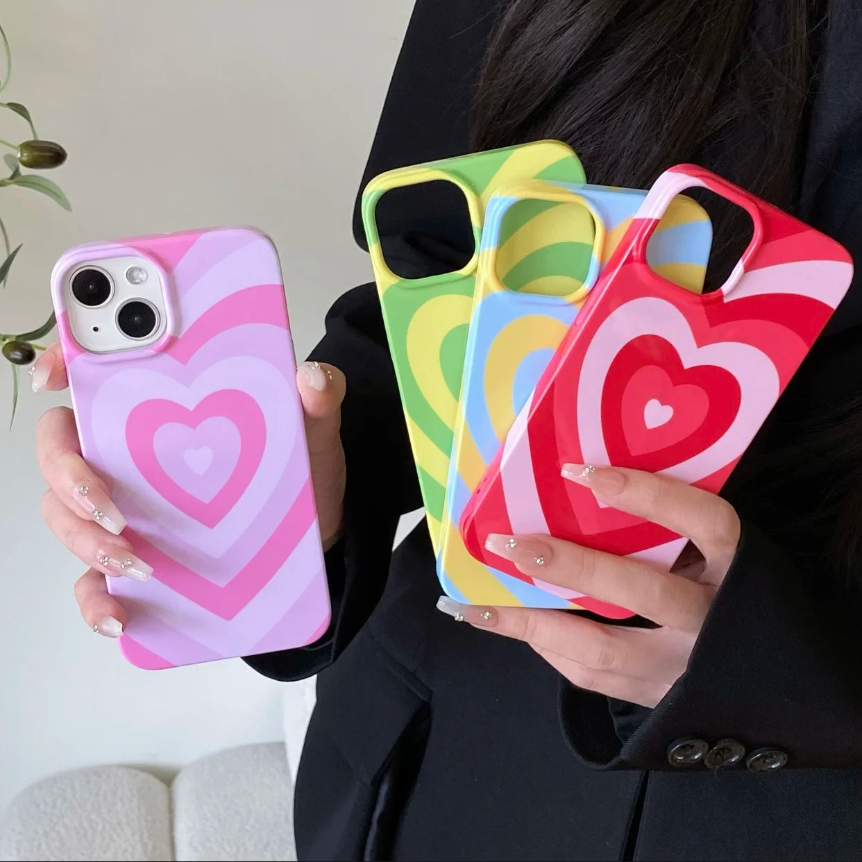Vibrant Heart Pattern Phone Case Collection on Luulla